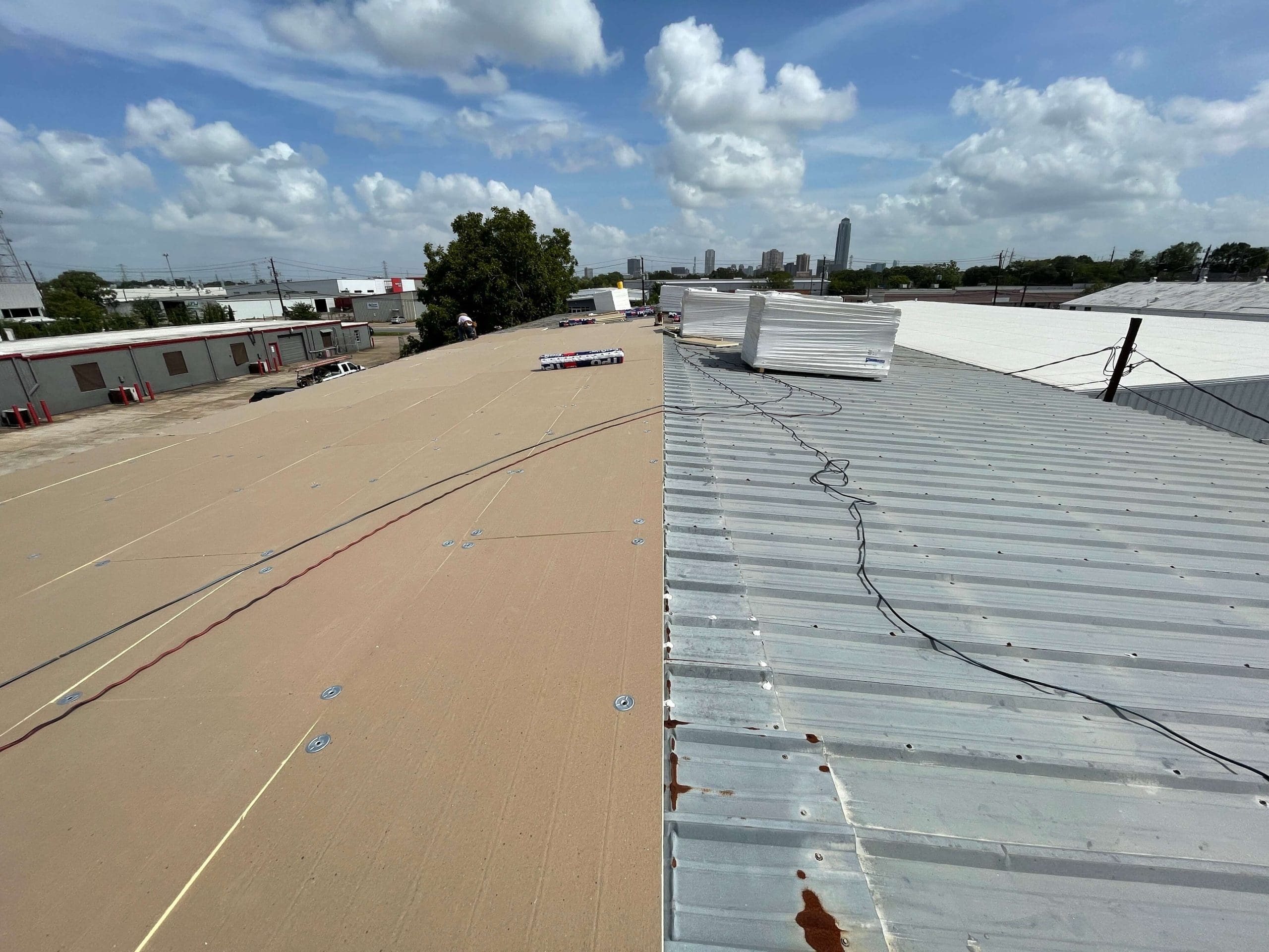 TPO Metal Retrofit Roof Installation Houston – HHH Roofing & Construction
